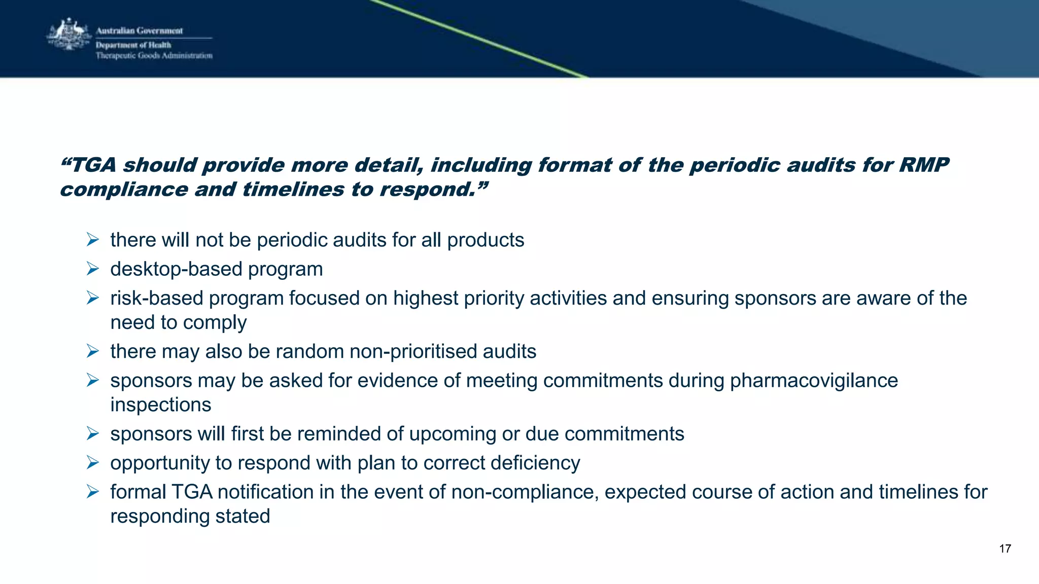 Presentation: Risk Management Plan compliance monitoring | PPTX