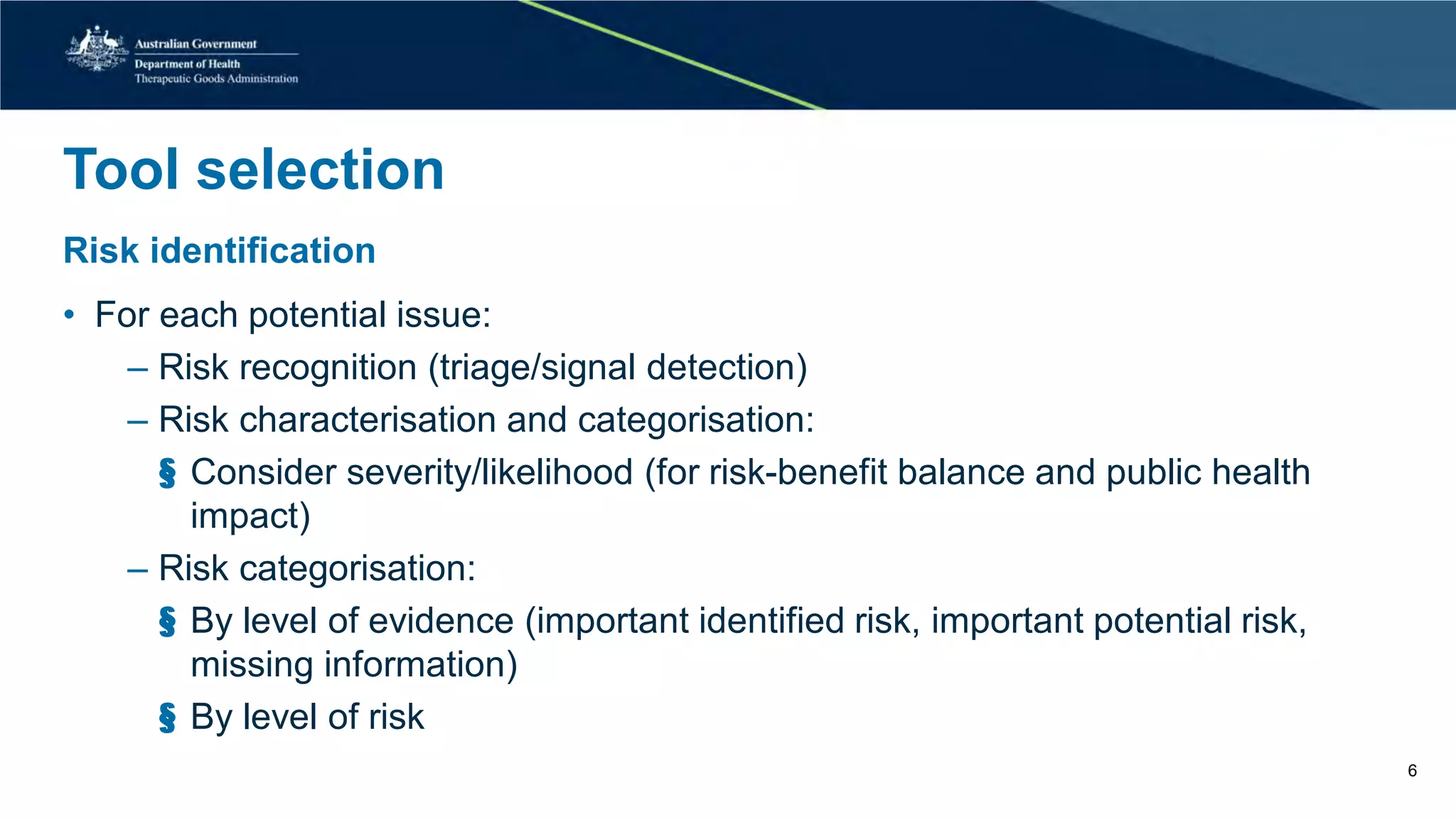 Risk Minimisation Activities Identification And Application Pdf