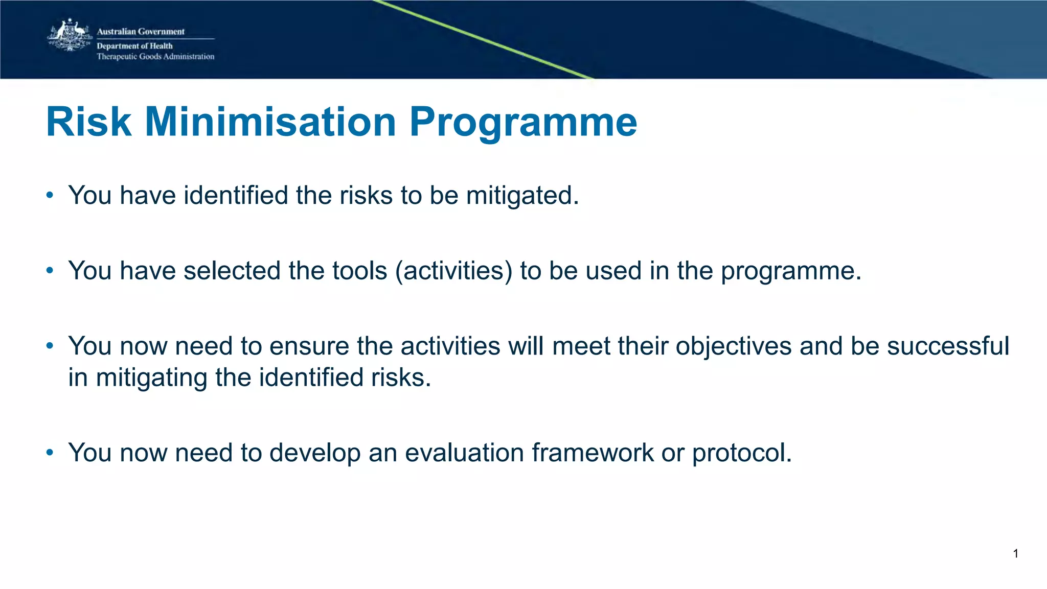 Risk minimisation activities - measuring effectiveness | PDF