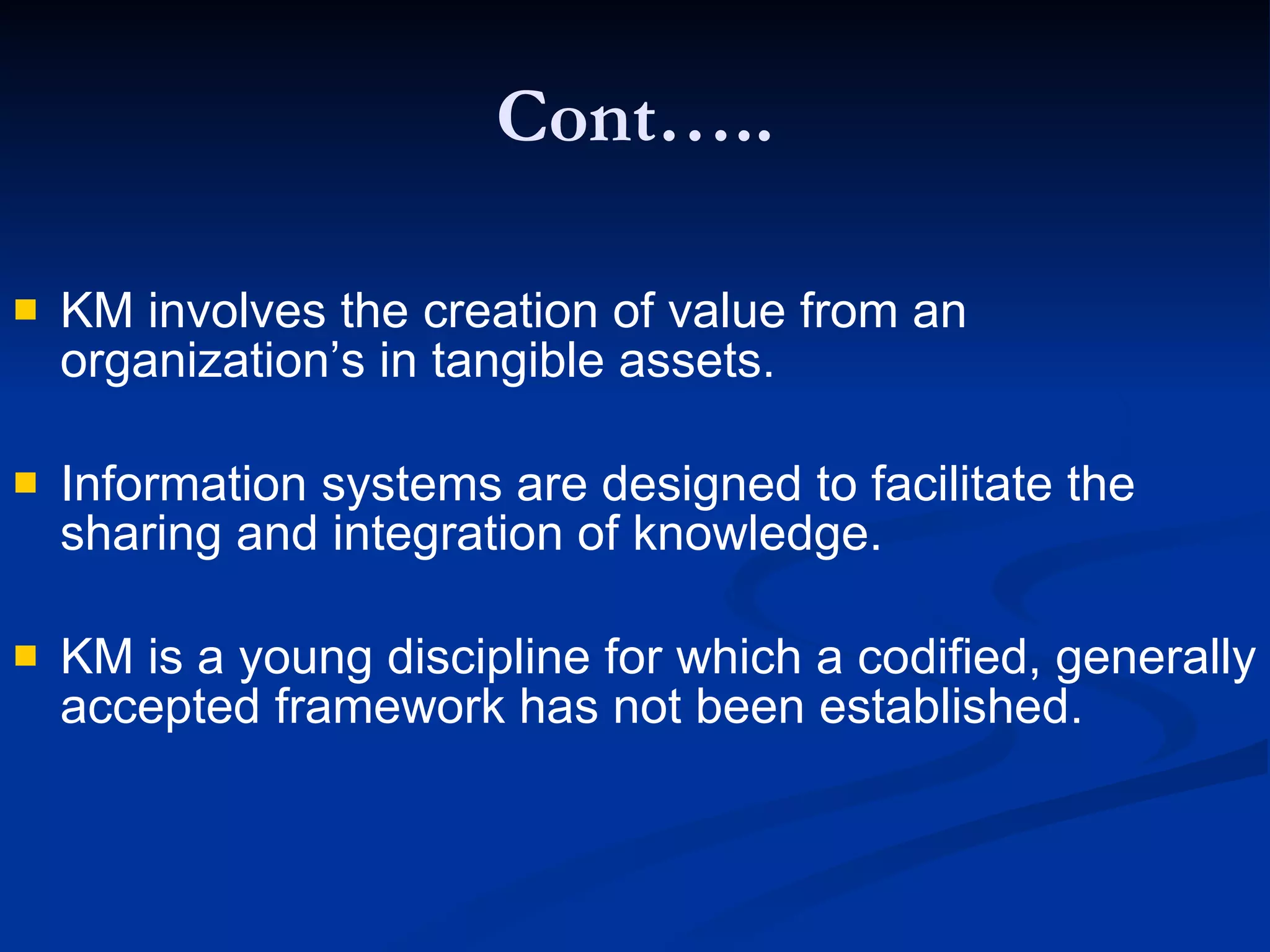 Role Of Knowledge Management In The Decision Making | PPT