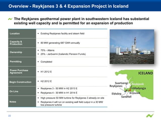 Alterra Power - Jan 2012 Presentation | PPT