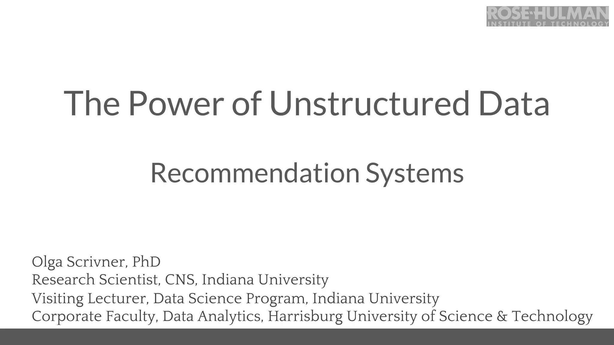 The power of unstructured data: Recommendation systems | PPT | Free Download