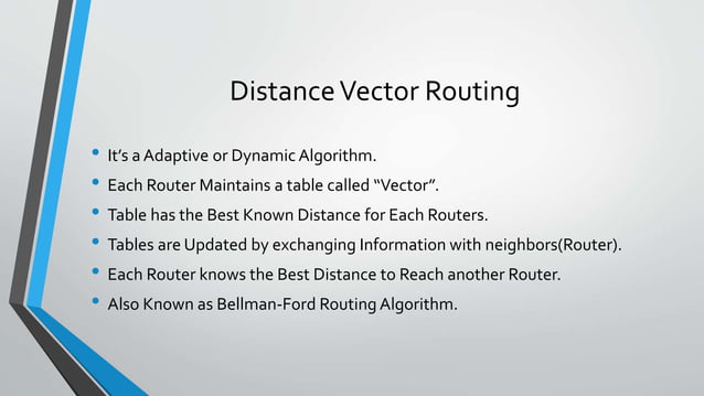 Presentation Routing algorithm | PPTX | Computer Networking | Computing