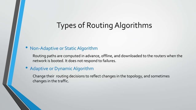 Presentation Routing algorithm | PPTX | Computer Networking | Computing