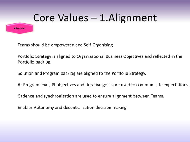 Presentation safe-core values | PPT