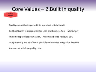 Presentation safe-core values | PPT
