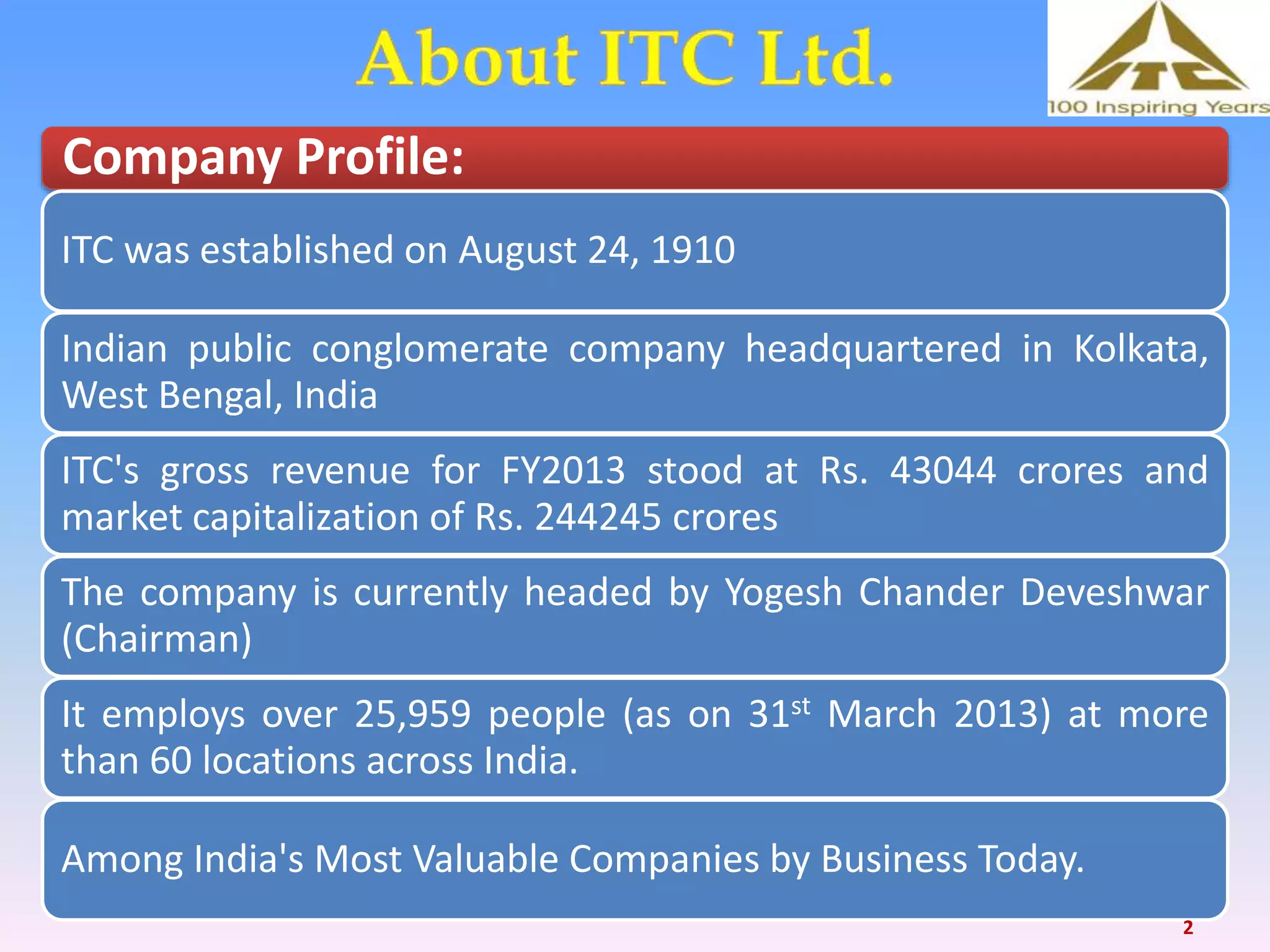 Presentation - Sales & Distribution at ITC | PPTX