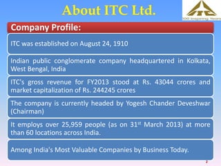 Presentation - Sales & Distribution at ITC | PPTX