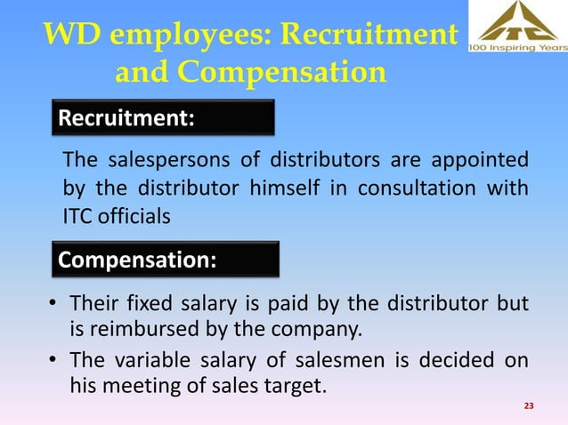 Presentation - Sales & Distribution at ITC | PPTX