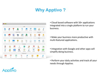 Sales Management - Apptivo | PPTX | Computer Software and Applications | Computing