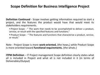 Presentation - Scope and Schedule Management of Business Analytics ...