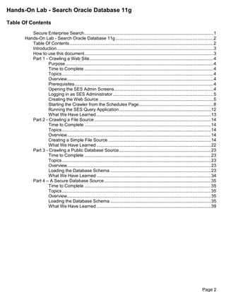 Presentation searching oracle database 11g | PDF | Search | Internet