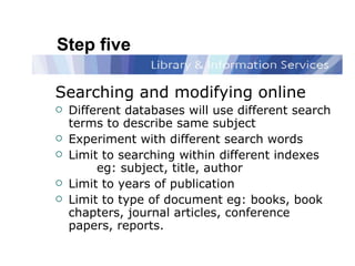 Presentation search strategy | PPT