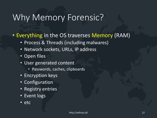 Memory Forensic - Investigating Memory Artefact | PPTX | Operating Systems | Computer Software ...
