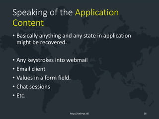 Memory Forensic - Investigating Memory Artefact | PPTX | Operating Systems | Computer Software ...
