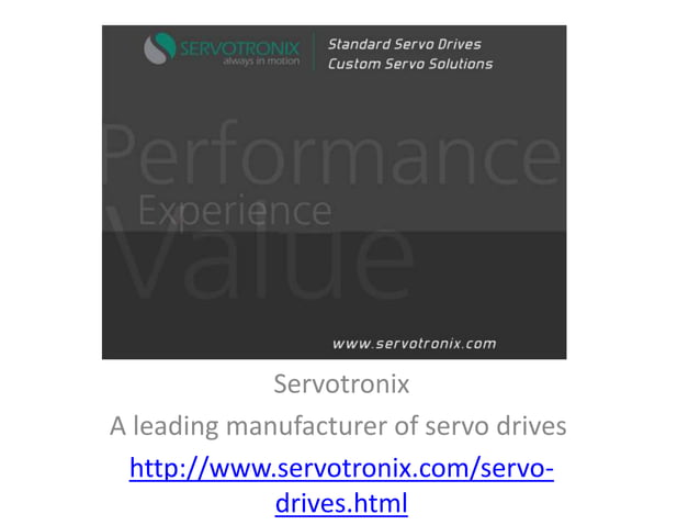 Presentation servotronix | PPT