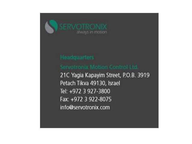 Presentation servotronix | PPT