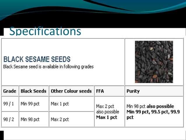 Presentation sesame seeds | PPT