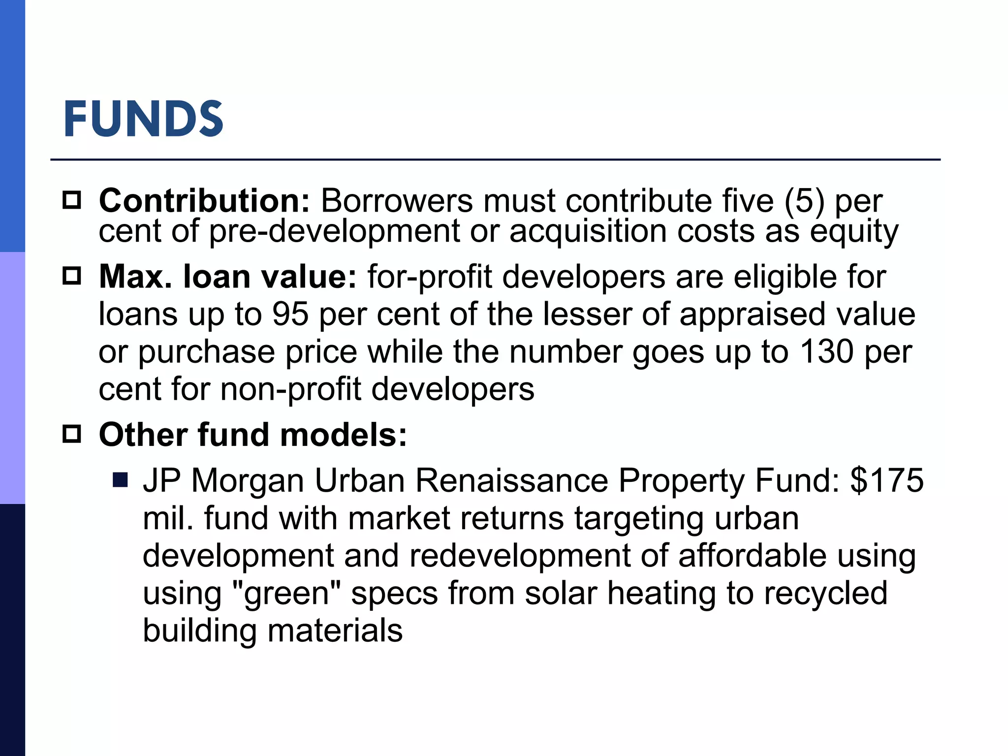 Social Finance Applications: Case Studies for Affordable Housing | PPT