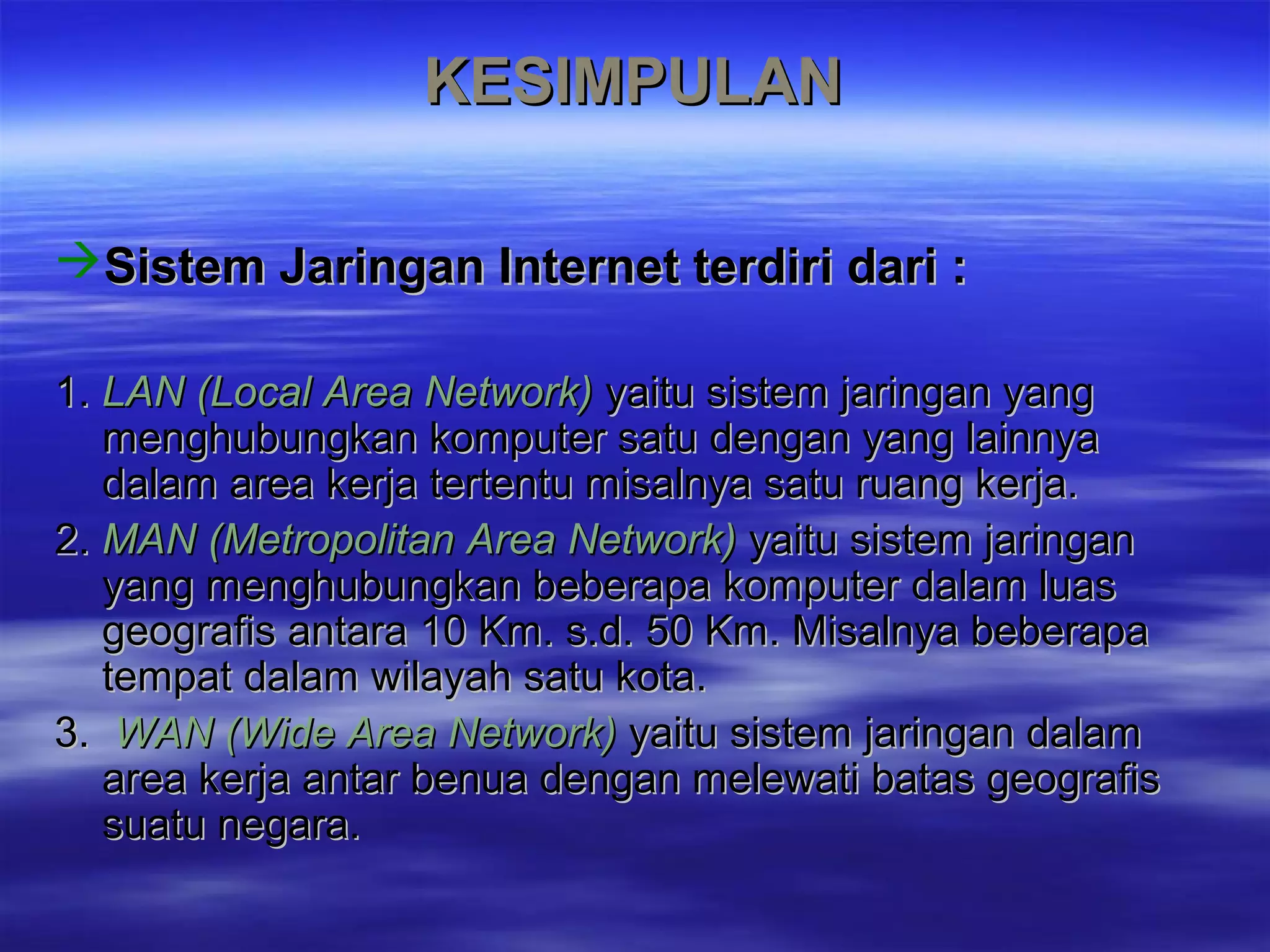 Presentation sistem-jaringan-internet | PPT