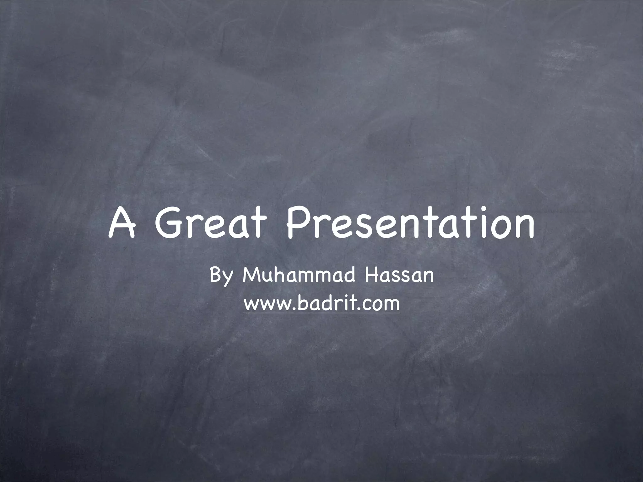 A Great Presentation | PPT