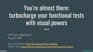 Visual Testing: Turbo-Charge Your Functional Tests with Visual Powers ...