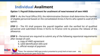 Presentation used for the discussion of allowance | PPTX