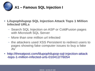 Web Security attacks and defense | PPT