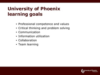 University of Phoenix Smart education | PPT