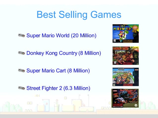 Super Nintendo (SNES) | PPT | Home Entertainment Systems | Consumer ...