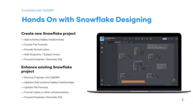 SqlDBM - Online Data Modeling Tool for Snowflake | PPTX | Databases | Computer Software and ...
