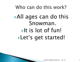 Presentation snowman | PPTX