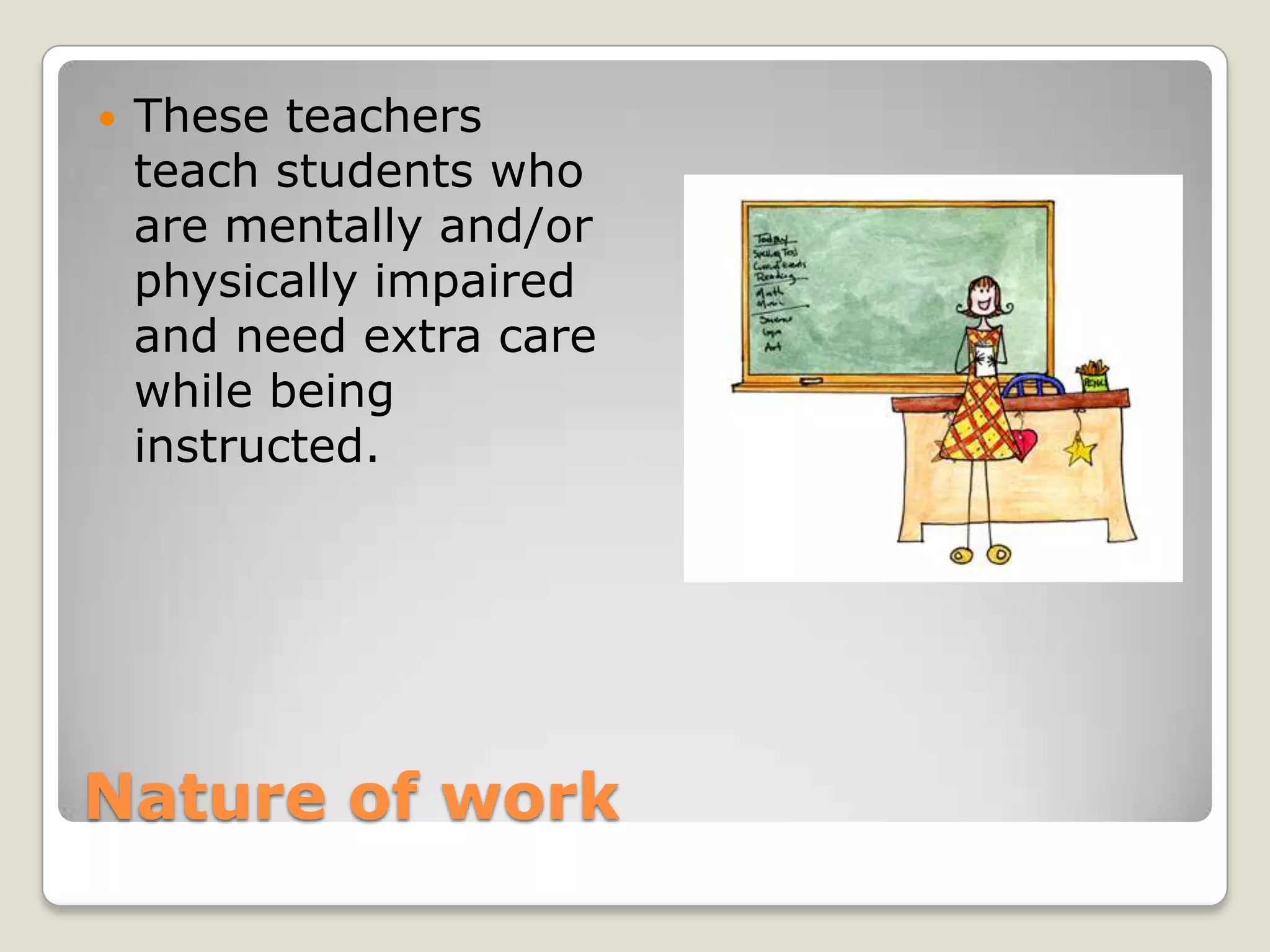 Presentation special education teacher | PPTX