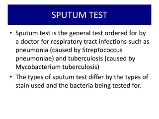 Presentation sputum....by gloria asantewaa | PPTX