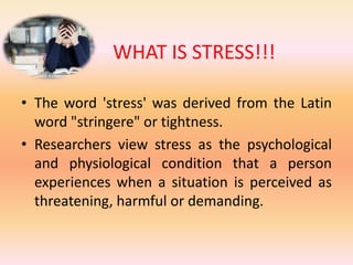 Effective performance through better stress handling | PPT