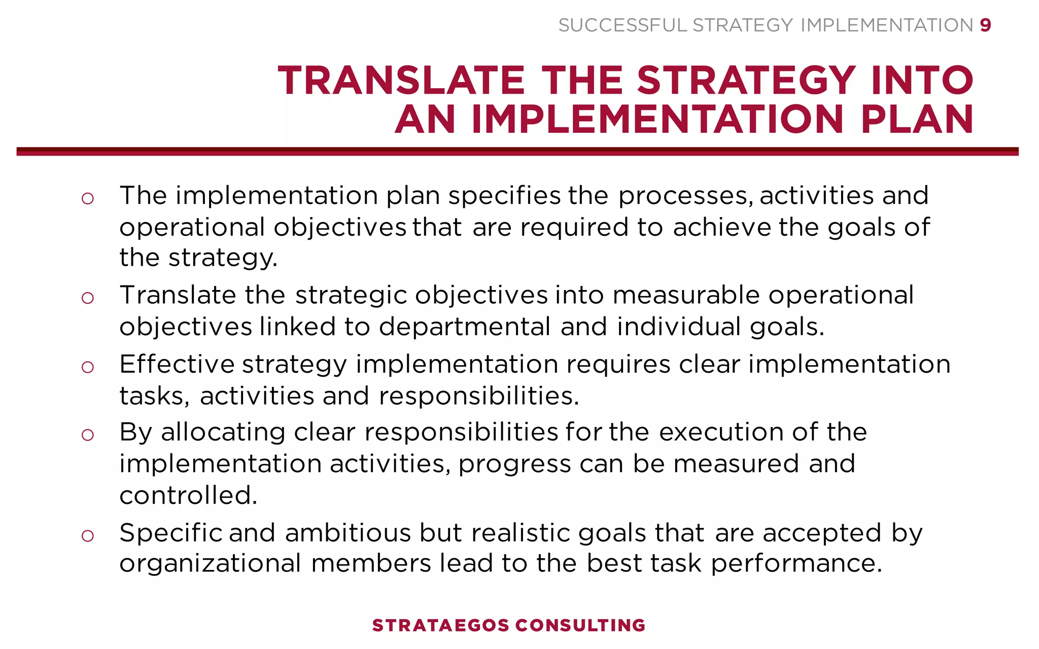 Presentation | Successful Strategy Implementation | PDF