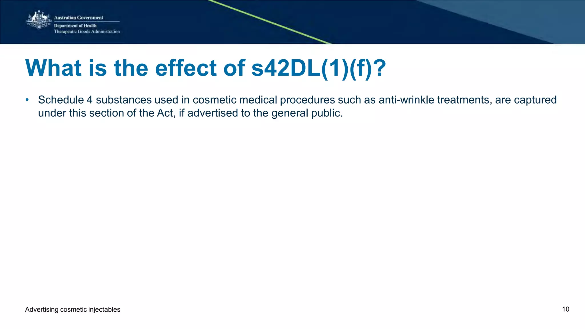 Presentation: Advertising cosmetic injectables - Complying with the ...