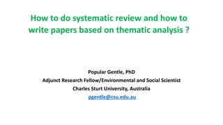 Presentation - Systematic Review - March23.pptx