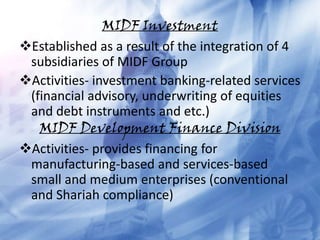 Tax-malaysian industrial development finance(midf) | PPTX | Business ...