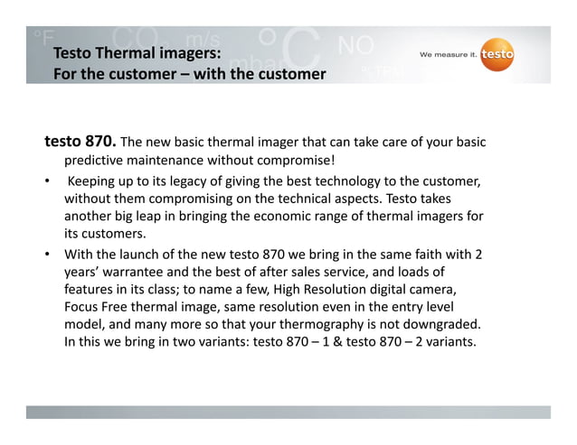 The new thermal imager: testo 870. We bet you can’t get better than ...