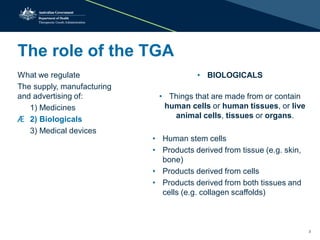 Presentation Therapeutic Goods Regulation and the GMP Inspection ...