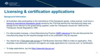 TGA Licensing & Certification Applications: TGA Business Services ...