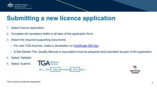TGA Licensing & Certification Applications: TGA Business Services ...