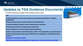 Presentation: TGA manufacturing principles update - Adoption of PIC/S ...