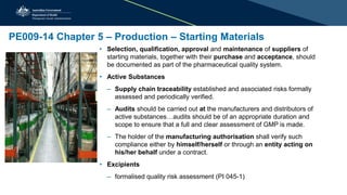 Presentation: TGA manufacturing principles update - Adoption of PIC/S ...