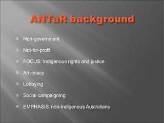 Racism Makes Me Sick - ANTaR Campaign Outline | PPT