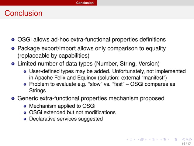 EnhancingOSGi with Explicit, Vendor Independent Extra-functional Properties | PDF | Web ...