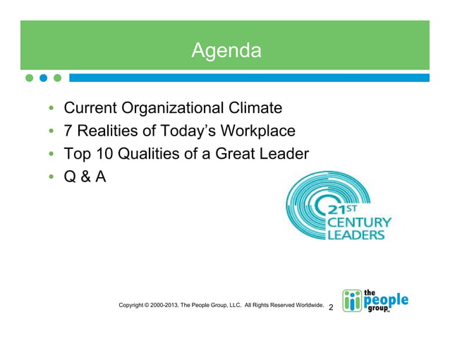 Top 10 Qualities of a Great Leader in the 21st Century | PDF