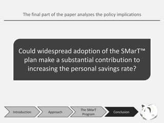 Save More Tomorrow™ Plan Presentation | PDF