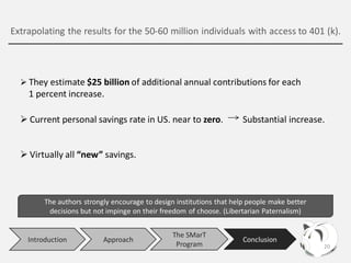 Save More Tomorrow™ Plan Presentation | PDF